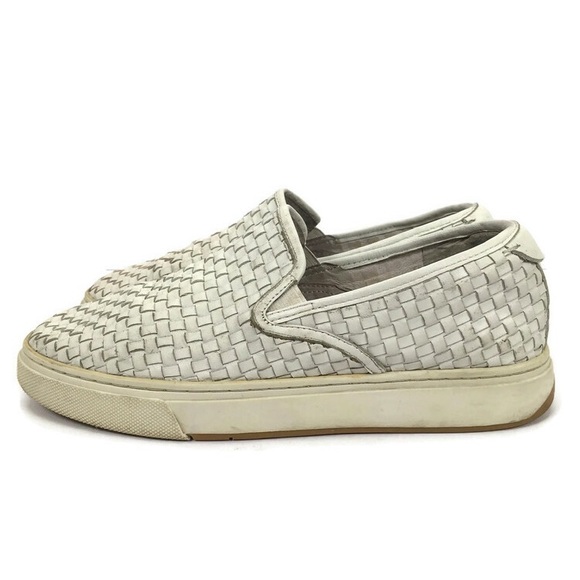 J Slides | Shoes | J Slides Woven Leather Platform Slip On Sneakers In ...